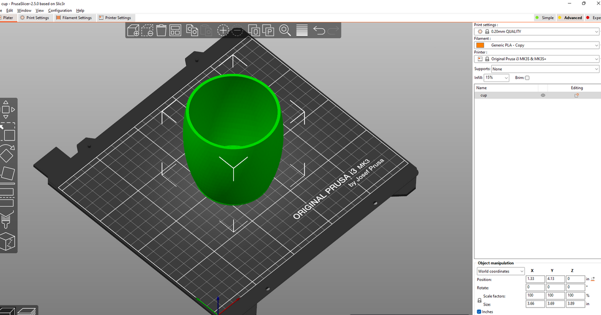 Cup by TED 3D | Download free STL model | Printables.com