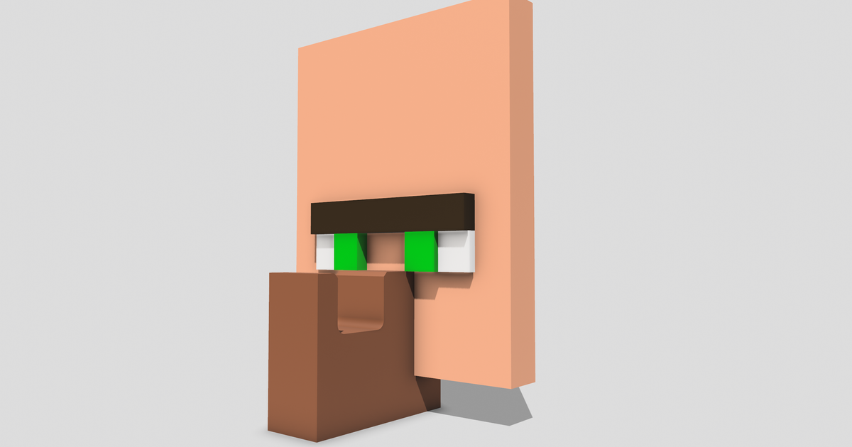 Minecraft Villager Nose Hook by Apollo | Download free STL model ...