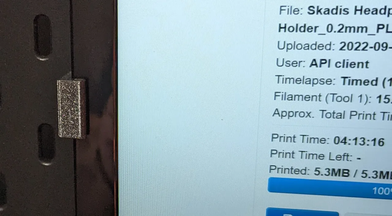 Portable Monitor mount for Skadis by dtphantom | Download free STL ...