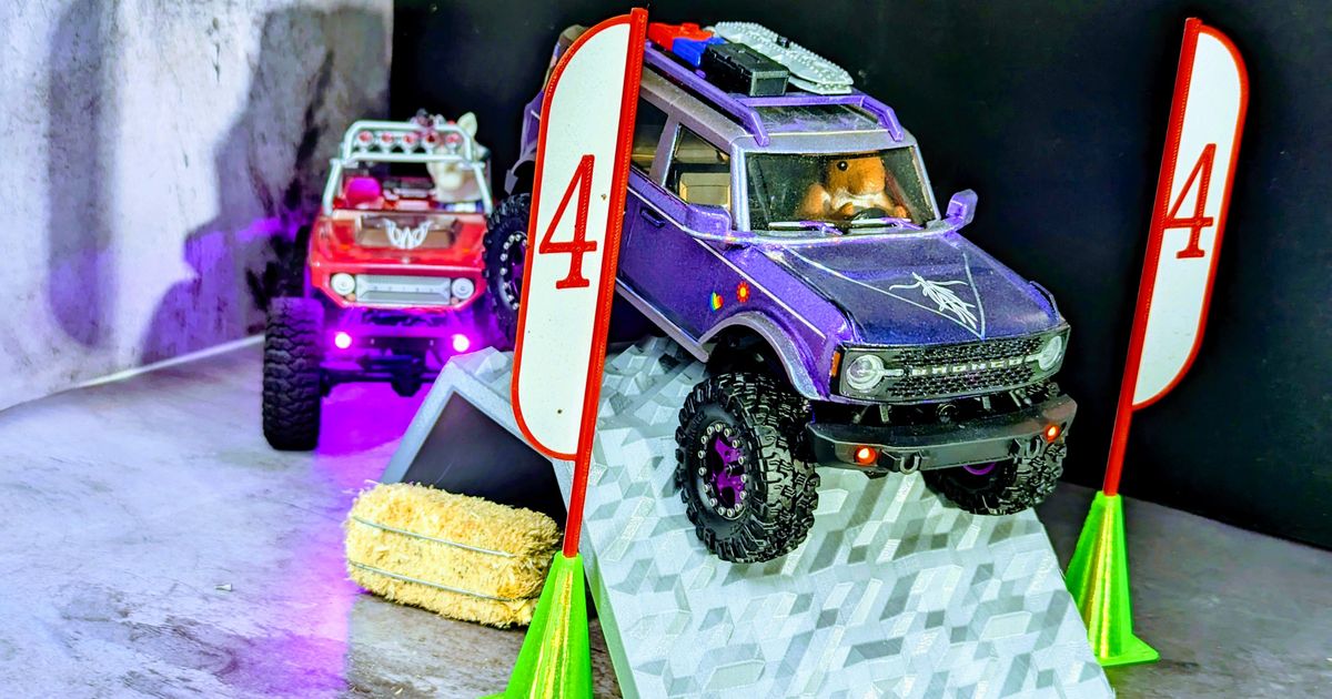 SCX24 - Crawler Course Gate Set And Stackable Cones od autora Chris ...