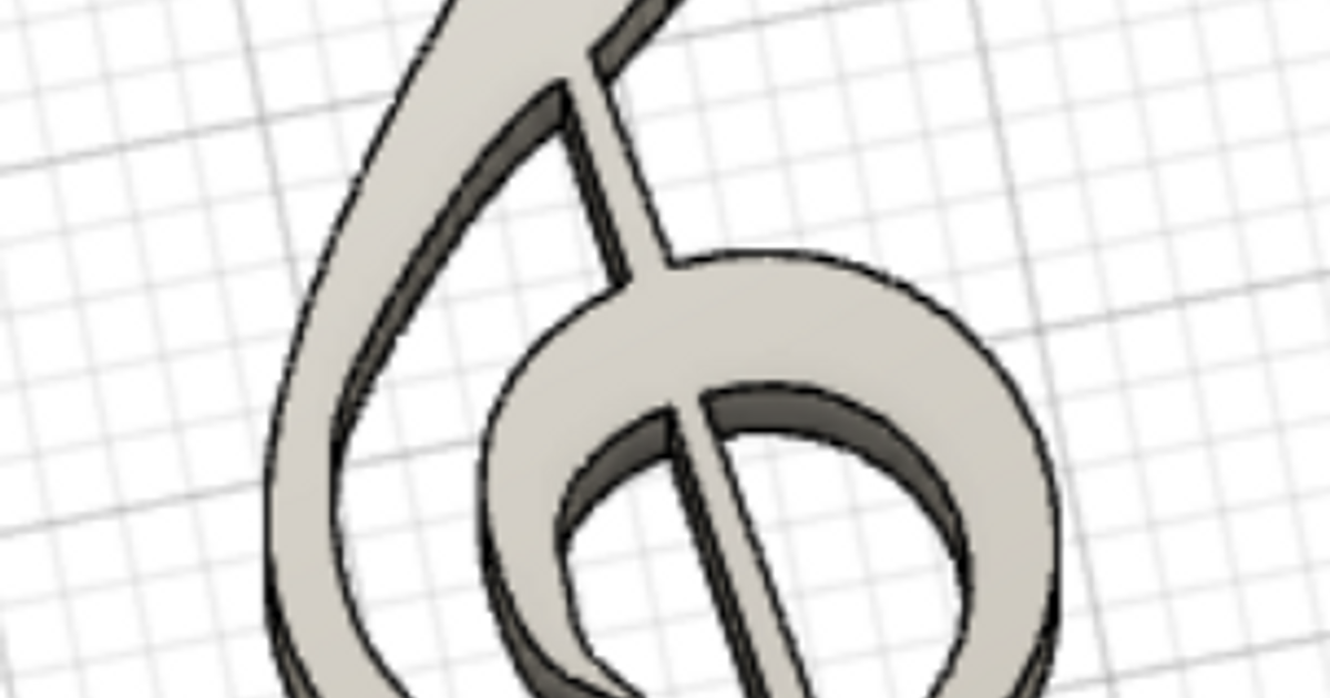 Treble Clef Note Necklace by jlc_1988 | Download free STL model ...
