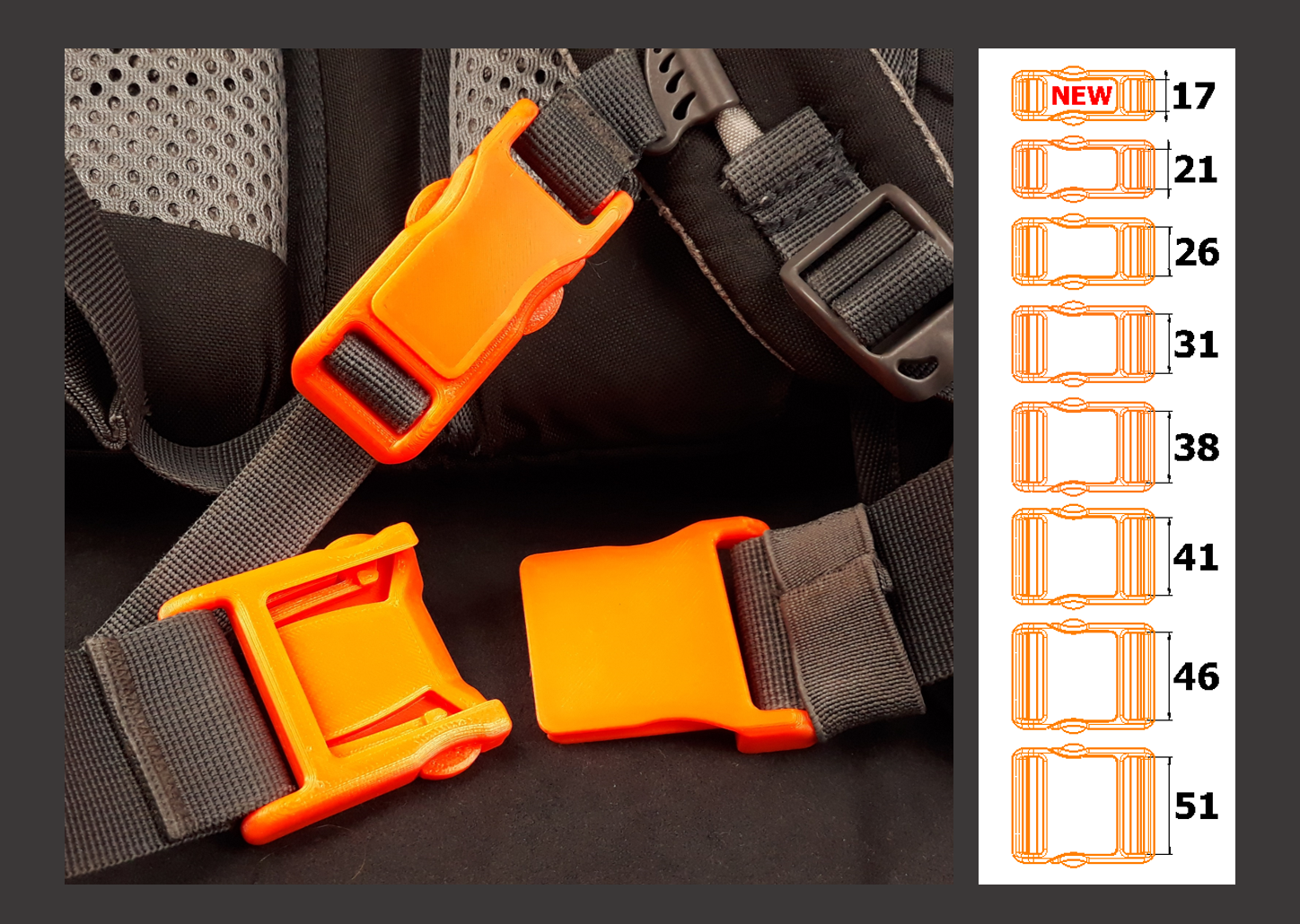 Robust BUCKLES by rorys3D | Download free STL model | Printables.com