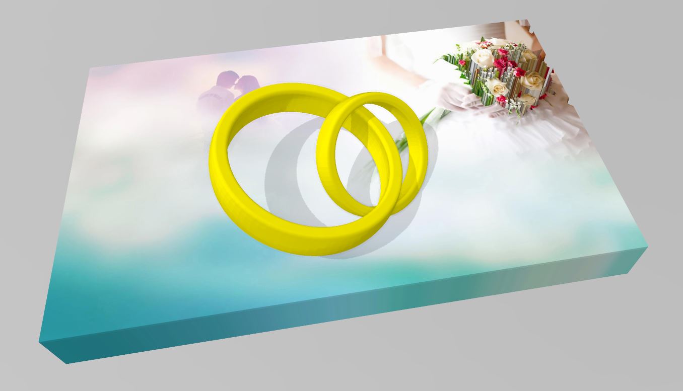 Wedding Rings Connected (PIP) by Wilko_SLO | Download free STL model | Printables.com