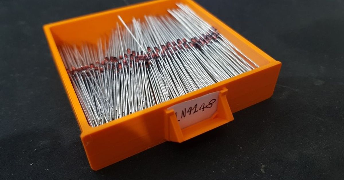 Resistor Storage Drawer - One Compartment, One Label Version by kohkoh ...