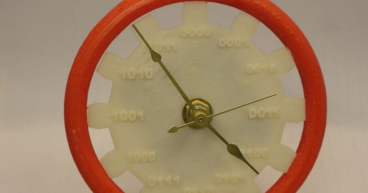 Analog Binary Clock (the hard way) by Al Williams | Download free STL model | Printables.com