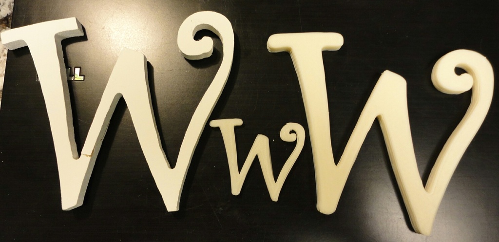 Stylish W for Craft Project by Al Williams | Download free STL model ...