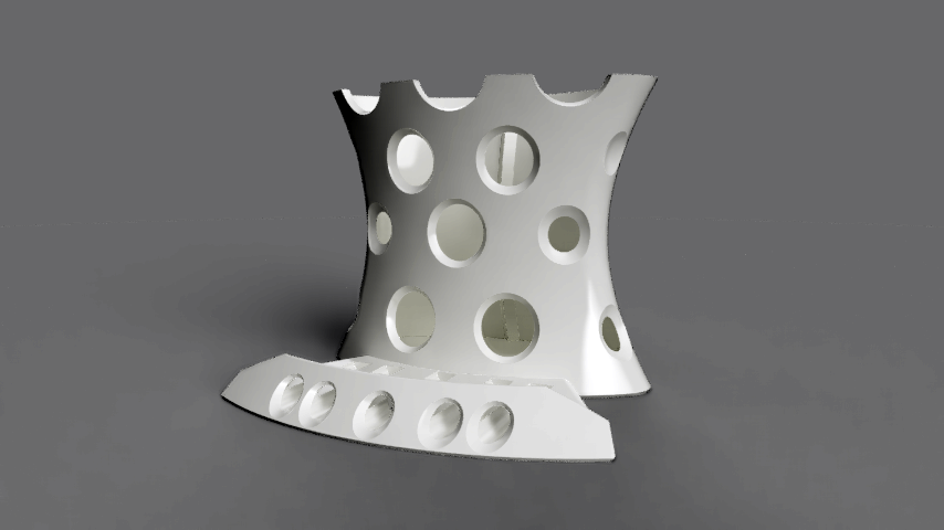 Pot & Phone Holder in 1 by Paul Ellis (Polymate3D) | Download free STL ...