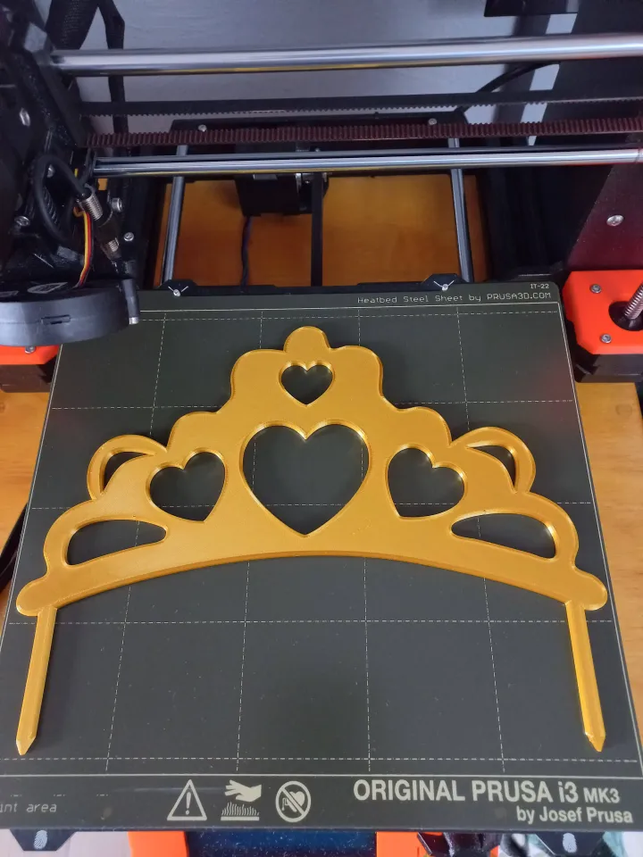 Cake Topper Tiara de corazones by Carras_3d | Download free STL model ...