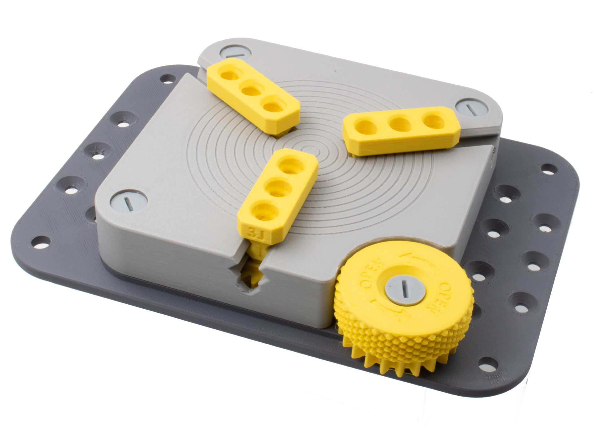 Bench Mountable 4-Jaw / 3-Jaw / 2-Jaw Vise with Swappable Jaws - 100% ...
