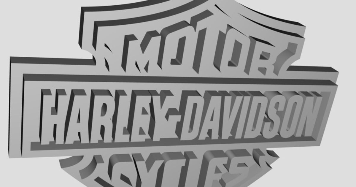Harley Davidson Plaque by handell | Download free STL model ...