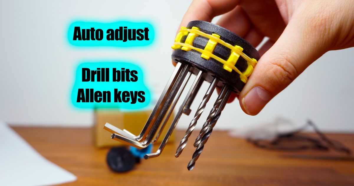 Hex Wrenches Drill Bits Adjustable Holder - 3D Printed Tool by 3D ...