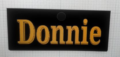 Rectangular name tag by Danielle | Download free STL model | Printables.com