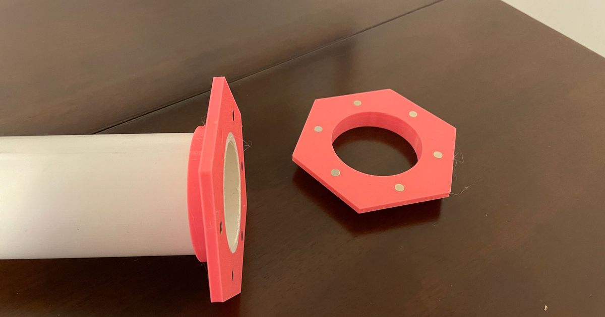 Magnetic pipe flange for a 60mm PVC Pipe by afschuld | Download free ...