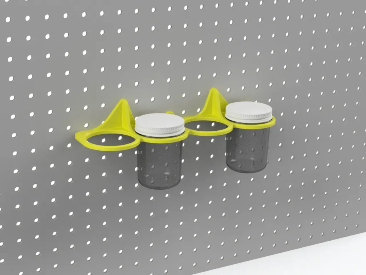 Peg Board Mason Jar Mount by Bend121 | Download free STL model ...