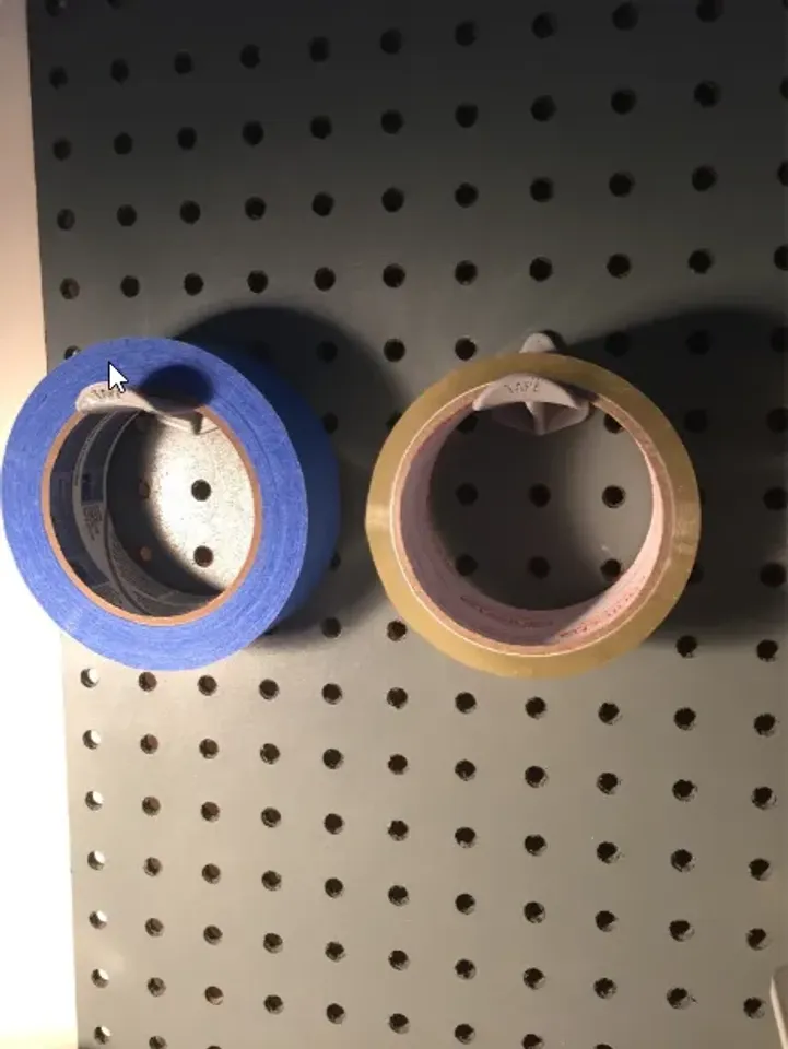Peg Board Tape Holder by Bend121 | Download free STL model | Printables.com