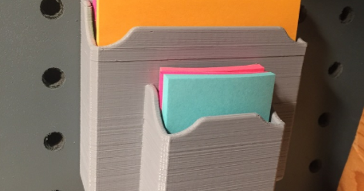 Peg Board Post-it Holder by Bend121 | Download free STL model ...