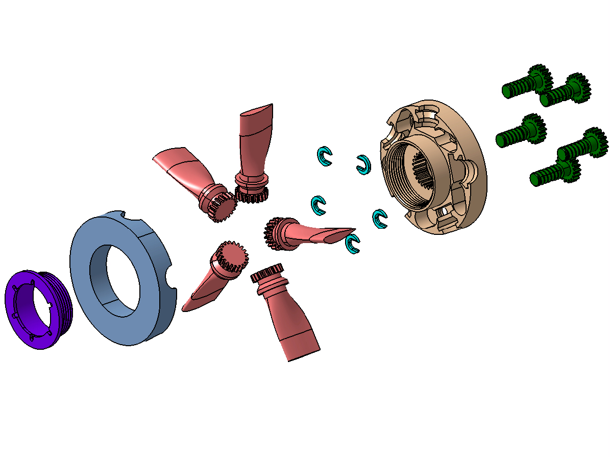 Variable Pitch Propeller Mechanism by Chris B | Download free STL model ...