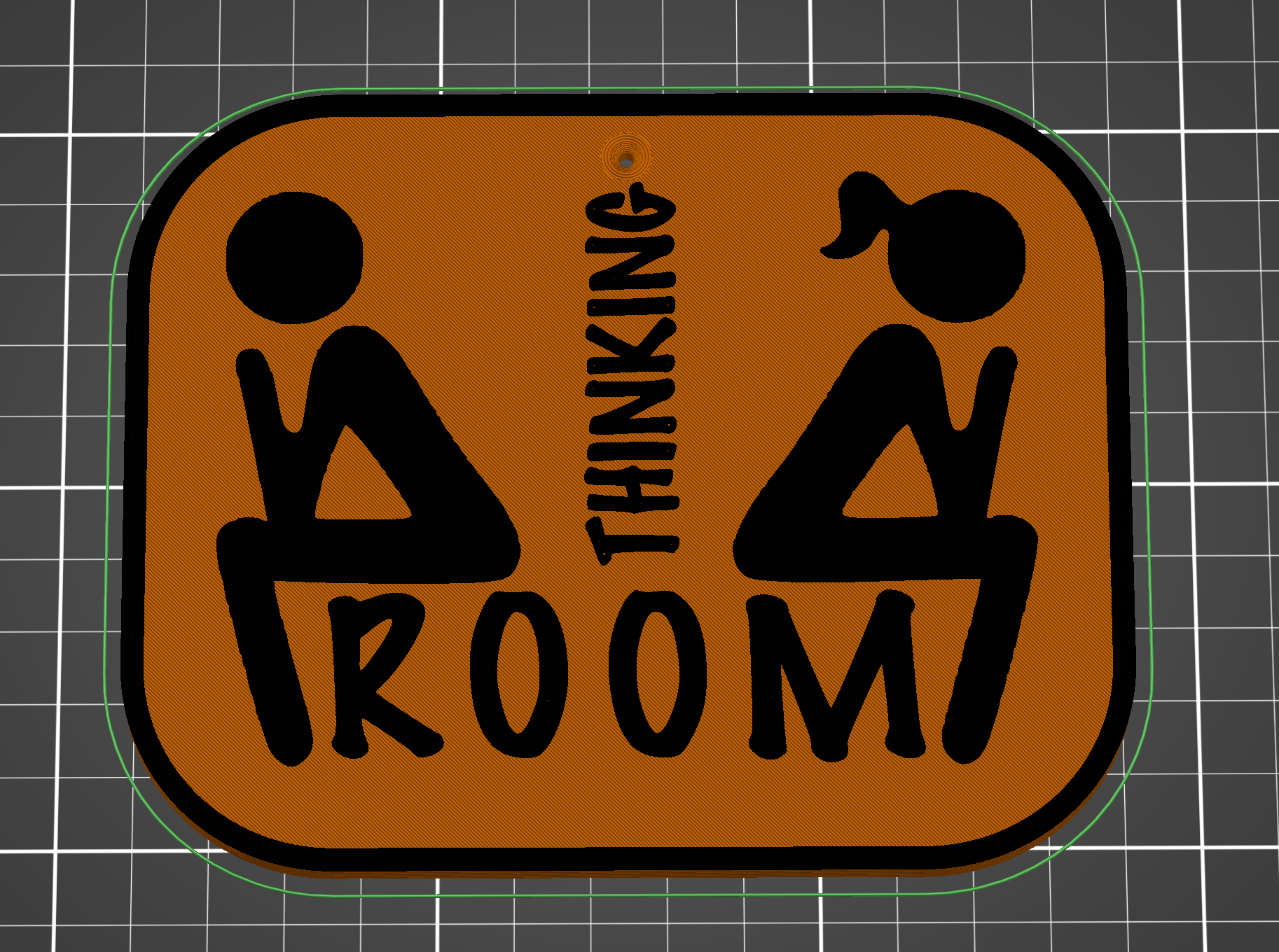 Thinking Room Toilet Sign by D3DCreative | Download free STL model ...