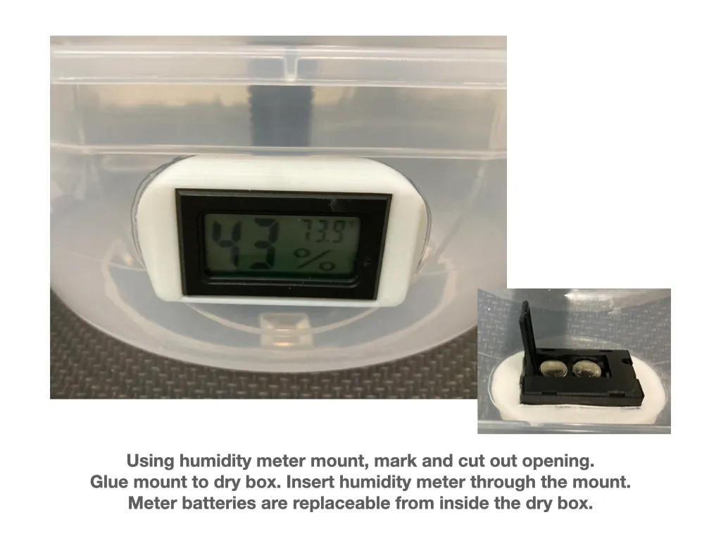 Dry Box Humidity-Temperature Meter Holder by elcubano | Download free ...