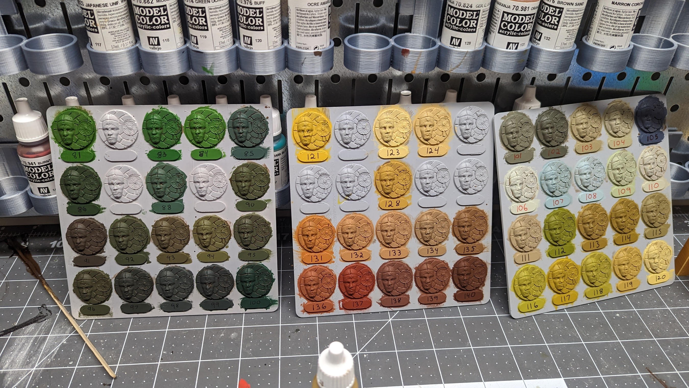 Paint Sample Swatch Board for Miniature Painting by PH | Download free ...