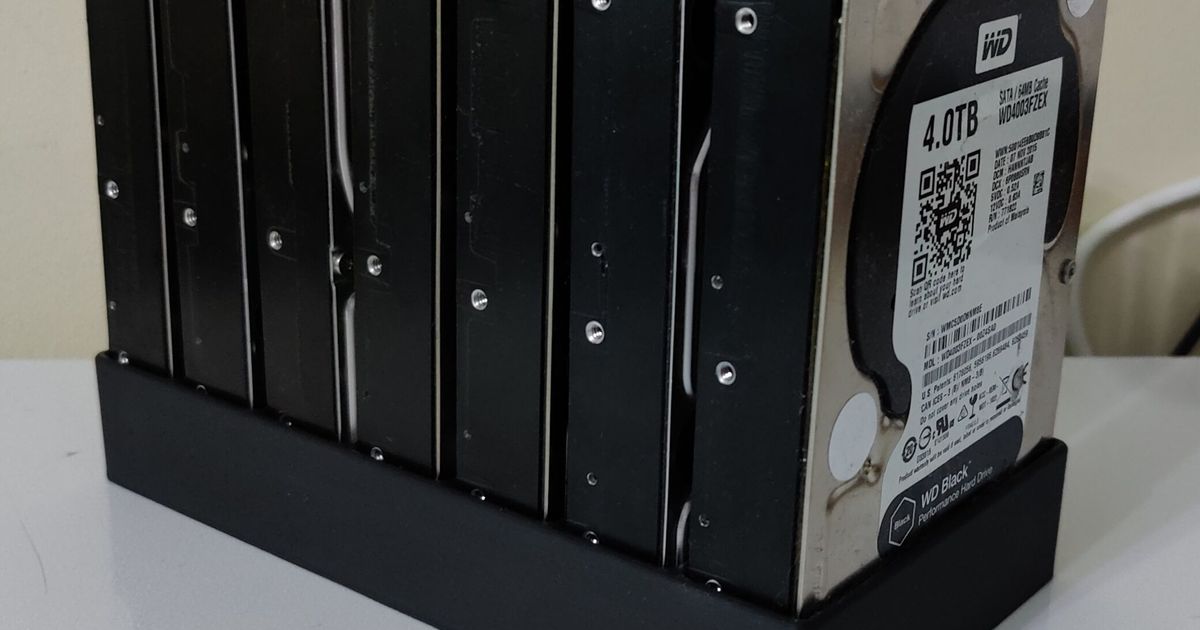 3.5" HDD stacker x 7 hard drives von Computerphile | Kostenloses STL ...