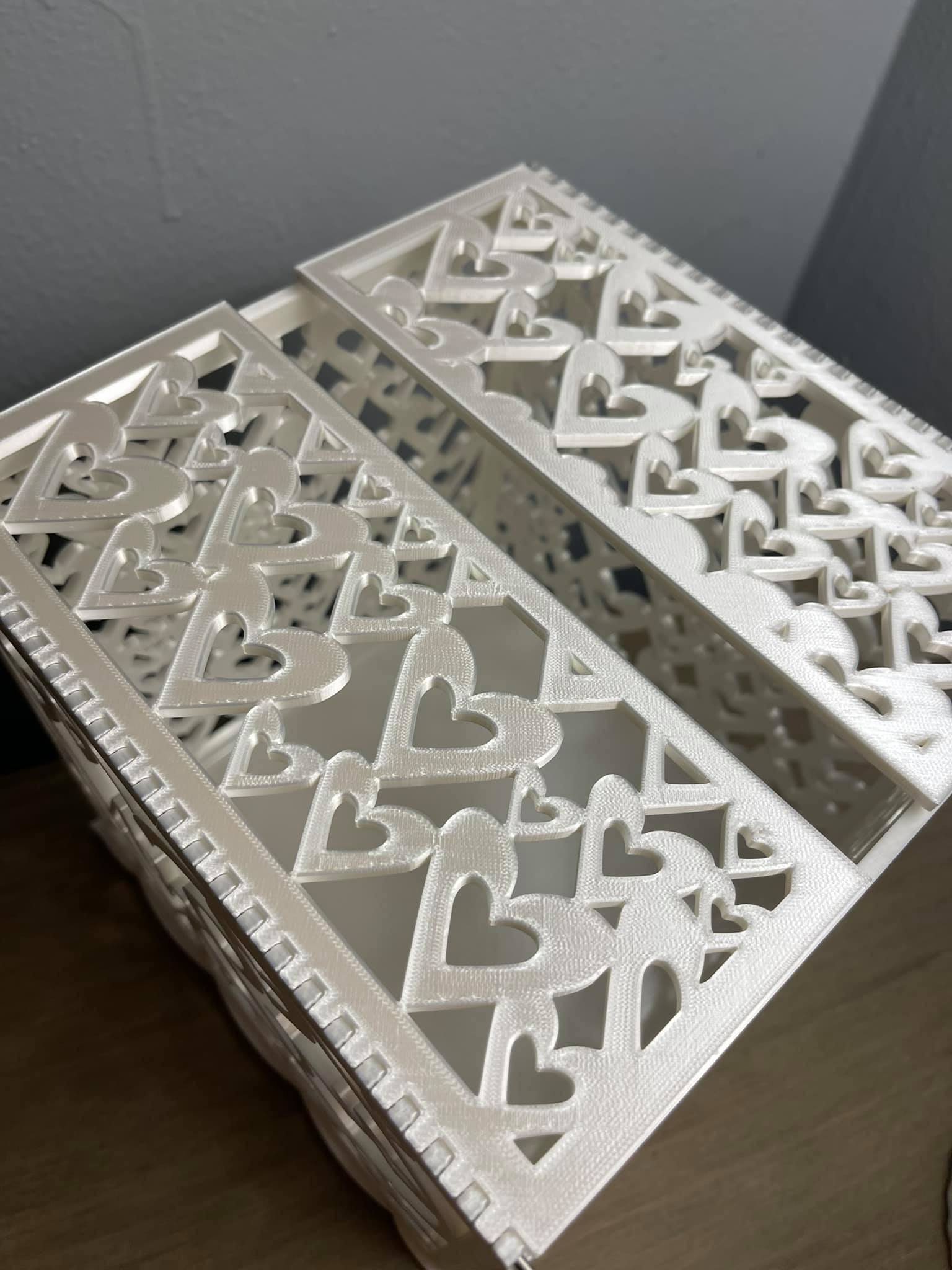 Wedding Card Box with Hearts by MooreFamily3D | Download free STL model ...