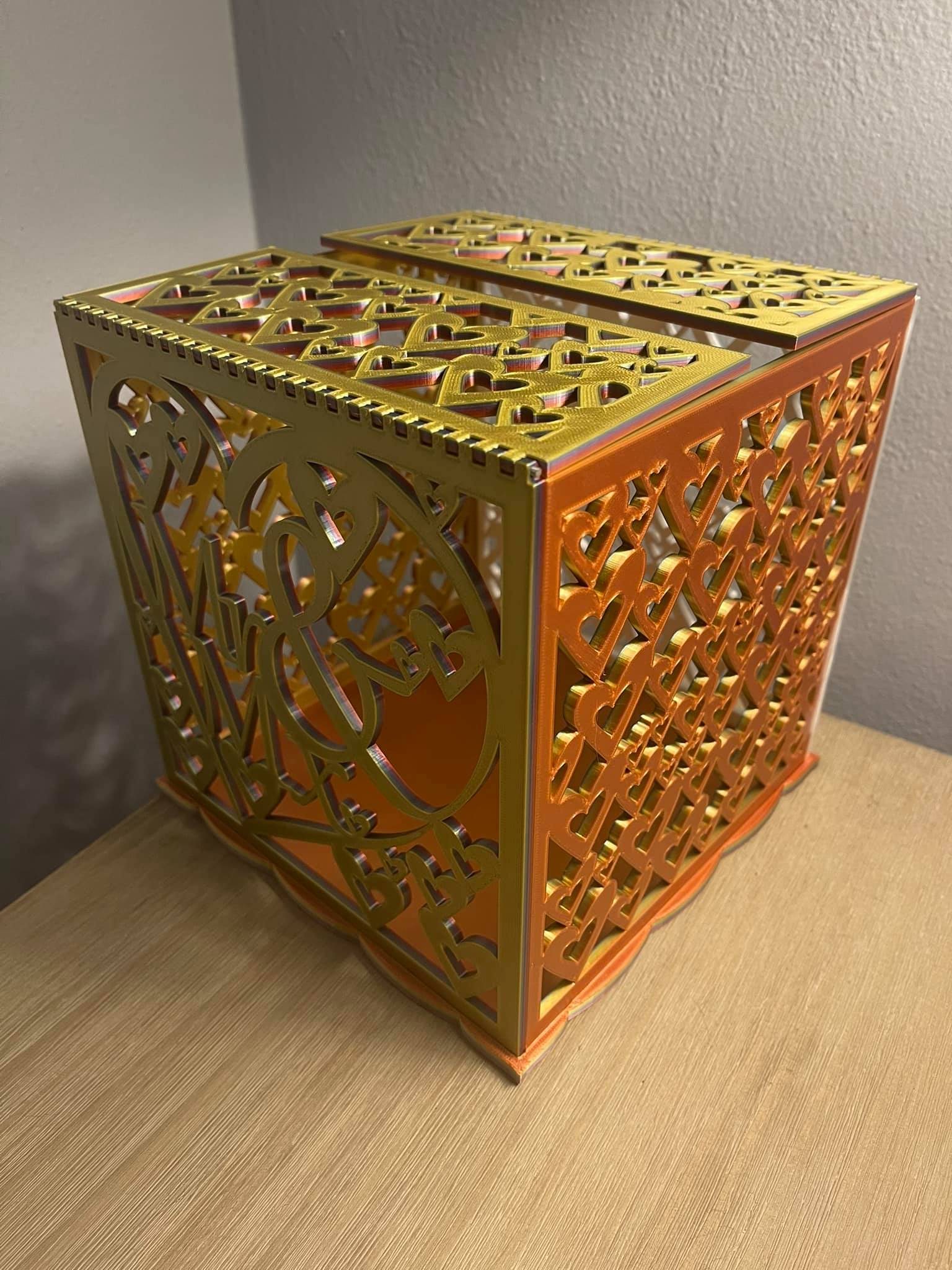 Wedding Card Box with Hearts by MooreFamily3D | Download free STL model ...