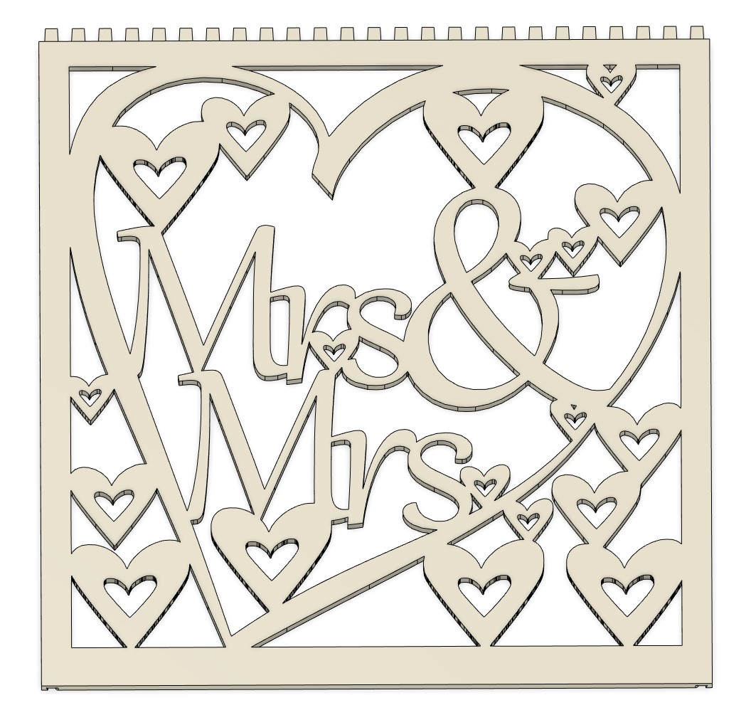 Wedding Card Box with Hearts by MooreFamily3D | Download free STL model ...