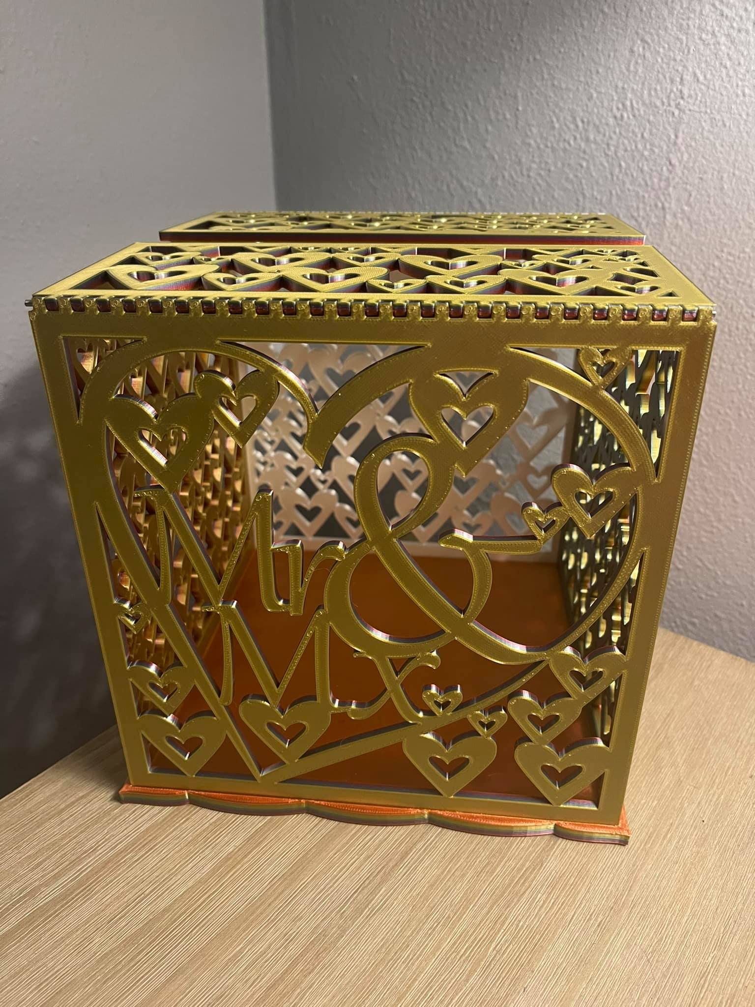 Wedding Card Box with Hearts by MooreFamily3D | Download free STL model ...