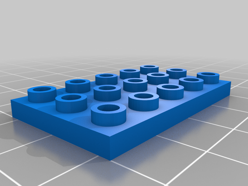 LEGO-Compatible Brick 3x5 plate with hollow studs by Jax225 | Download ...