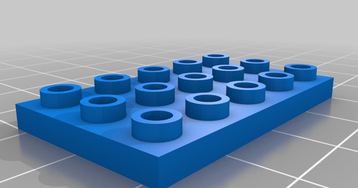 LEGO-Compatible Brick 3x5 plate with hollow studs by Jax225 | Download ...