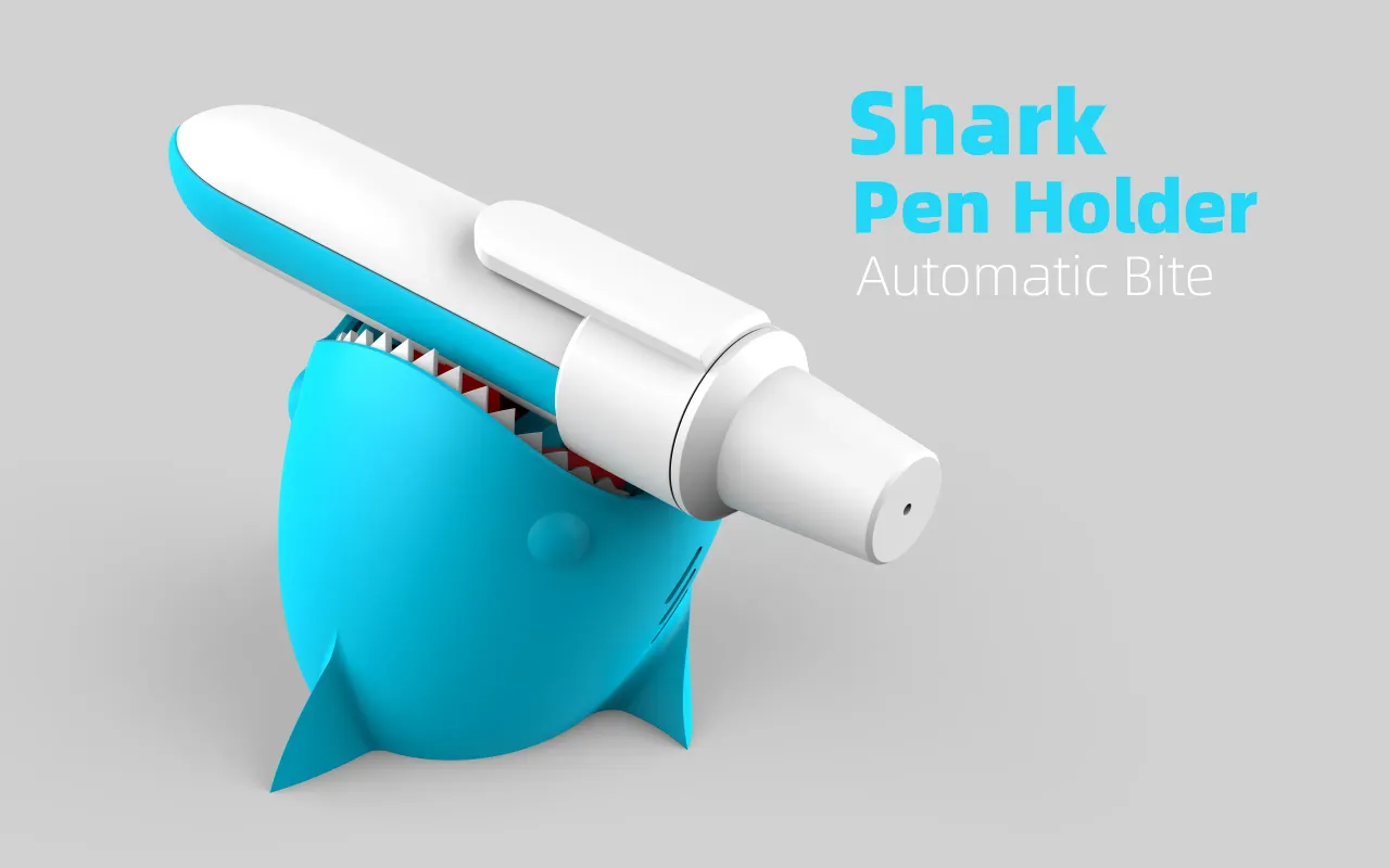 Shark Pen Holder by wuguigui | Download free STL model | Printables.com