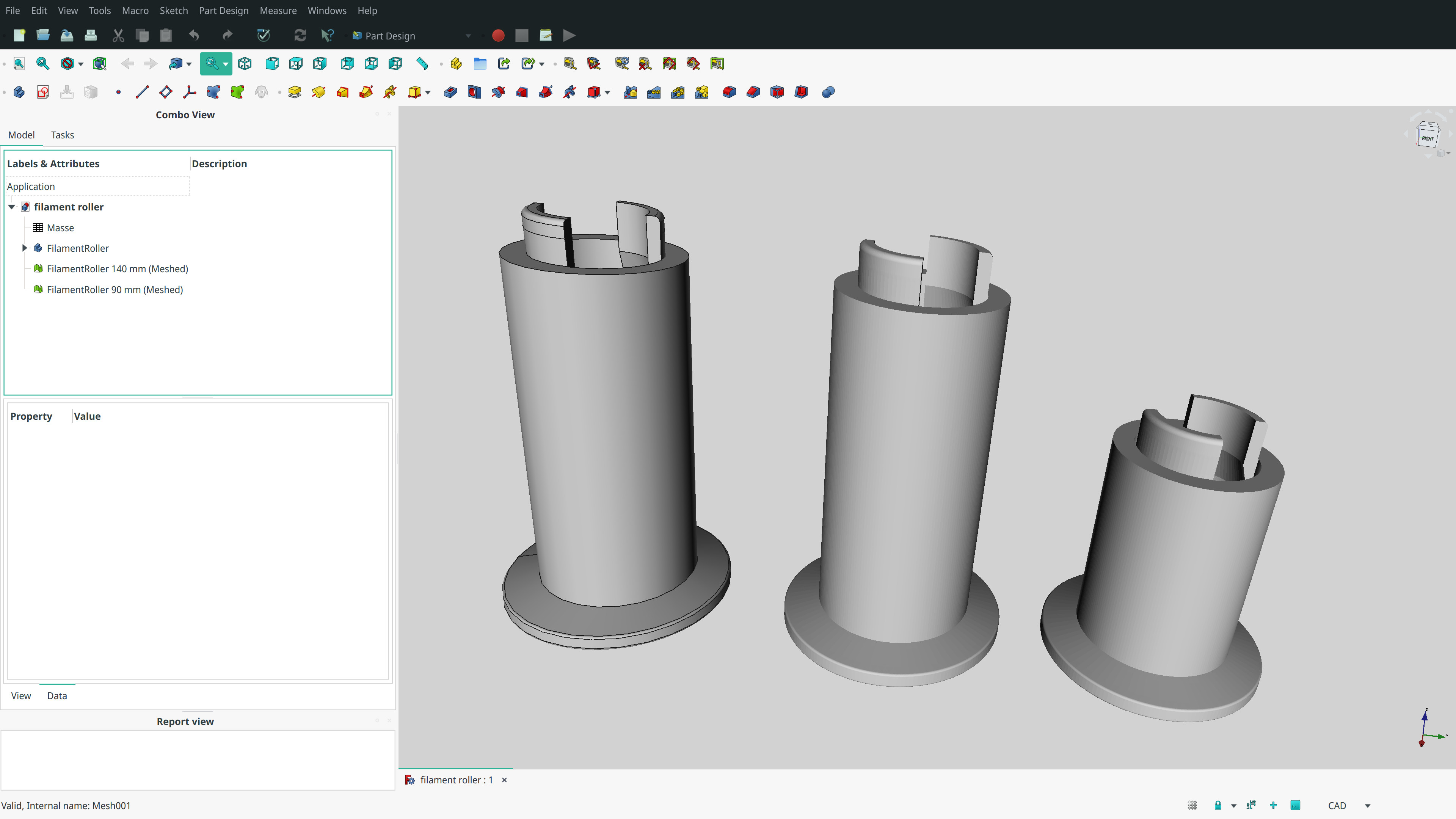 Filament Spool Roller with bearings — parametric FreeCAD by NUeB ...