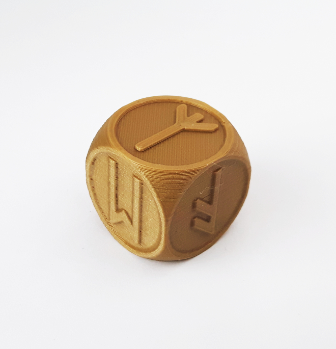 A dice with runes by MTom | Download free STL model | Printables.com