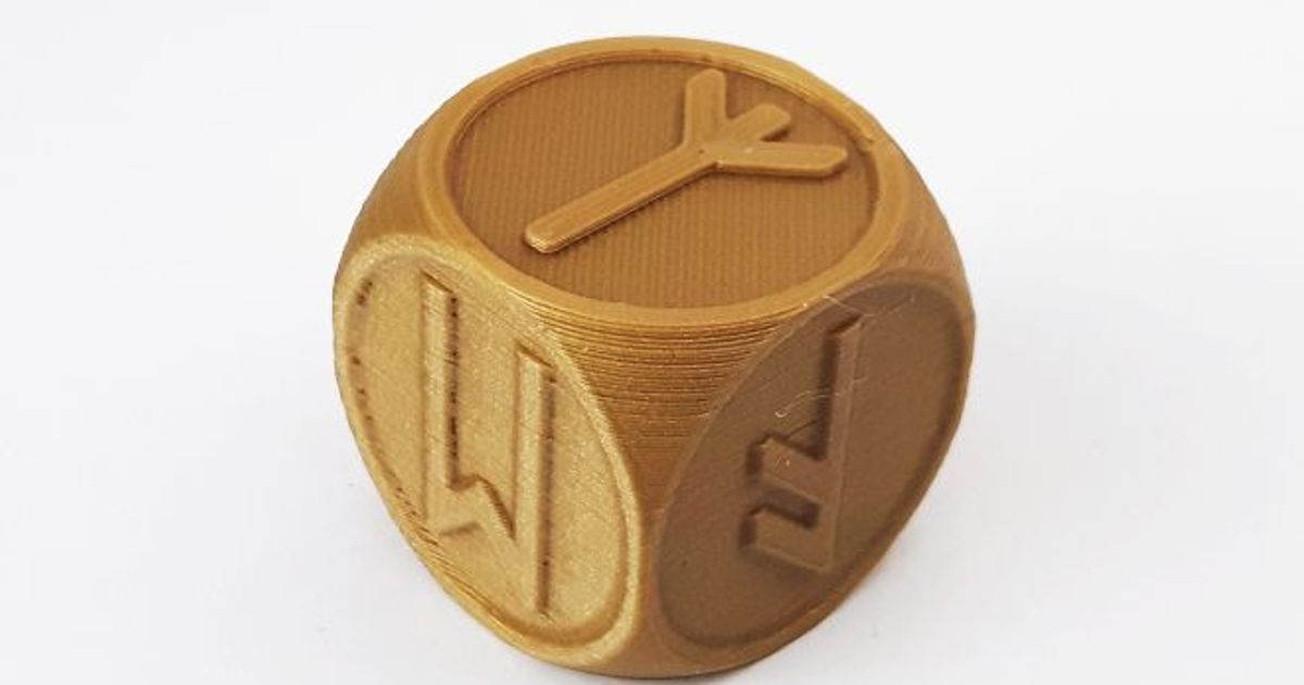 A dice with runes by MTom | Download free STL model | Printables.com