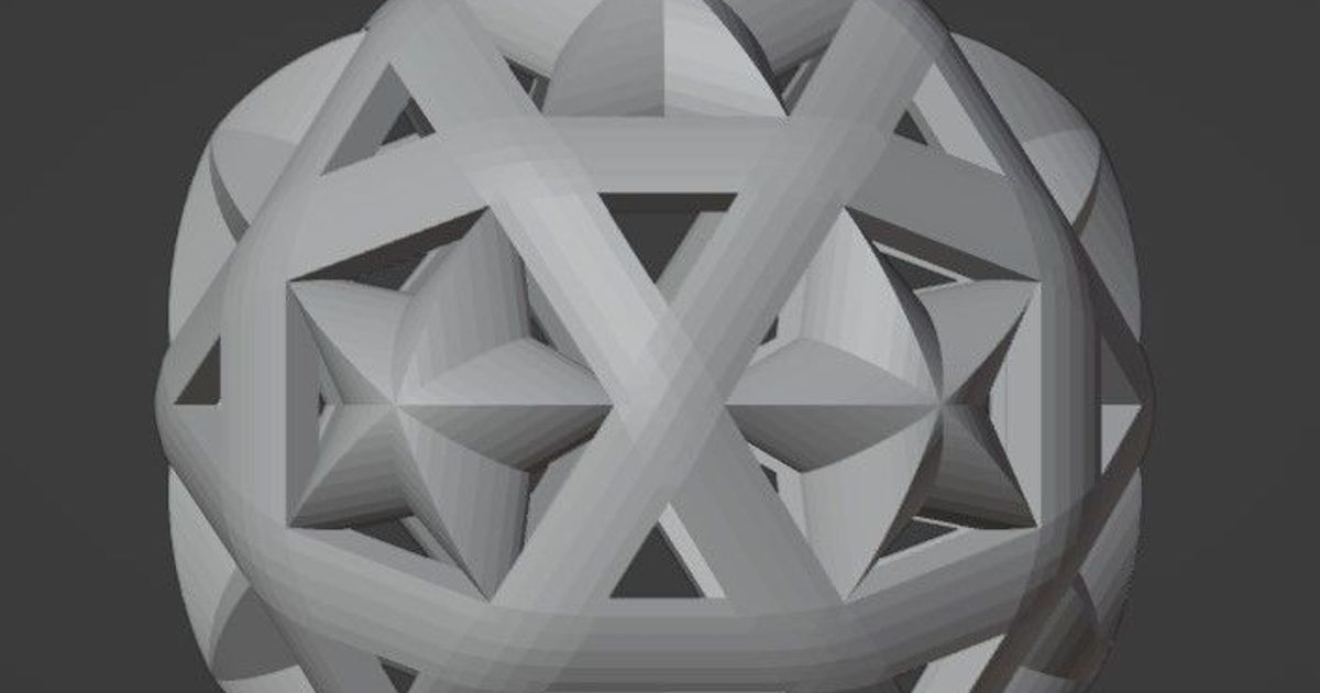 Star Ball Pendant/Ornament by WynnieTheFloof | Download free STL model ...