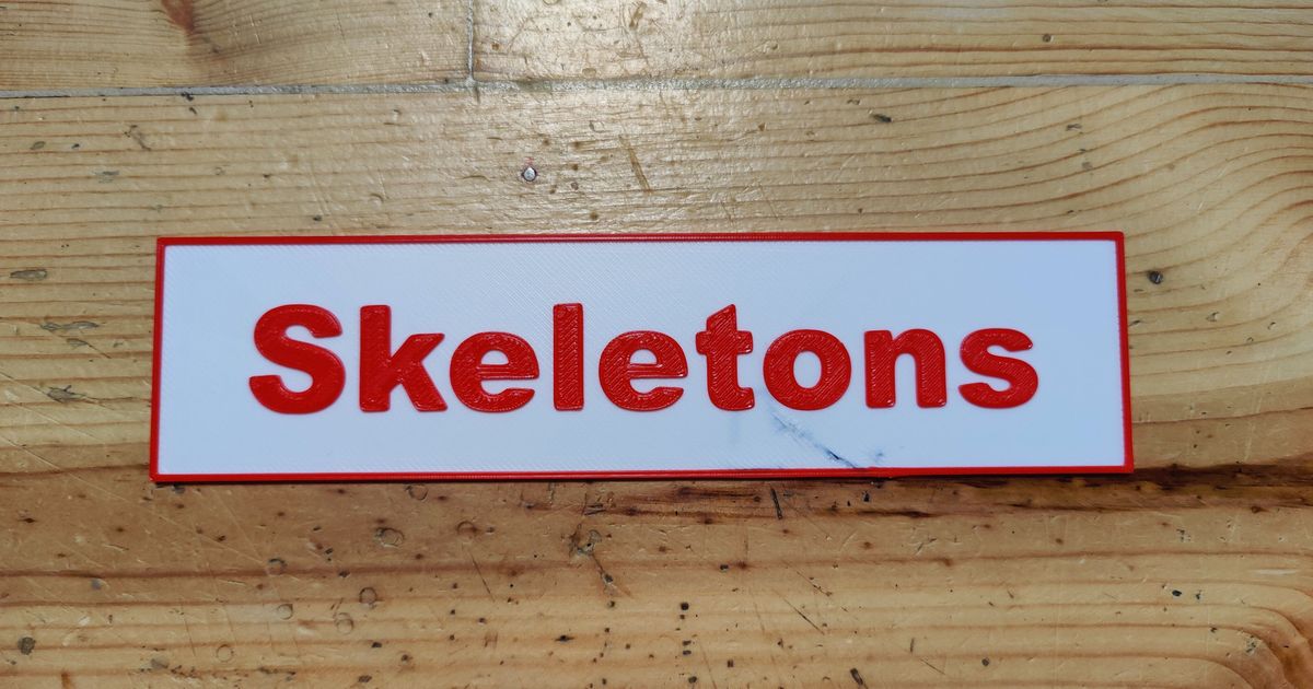 Skeletons Sign by MadTNOTN | Download free STL model | Printables.com