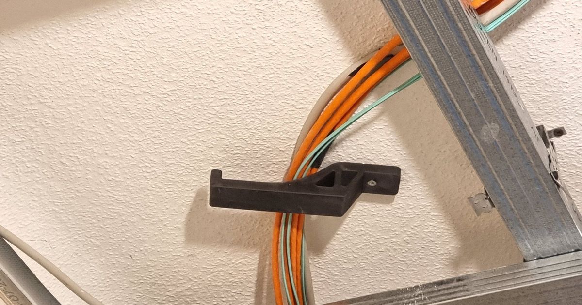 Ceiling and Wall cable clips / cable tray by Rapterron | Download free ...