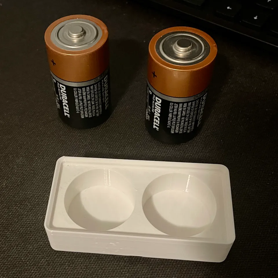 gridfinity 1x2 D battery block by BenBreaksThings | Download free STL ...