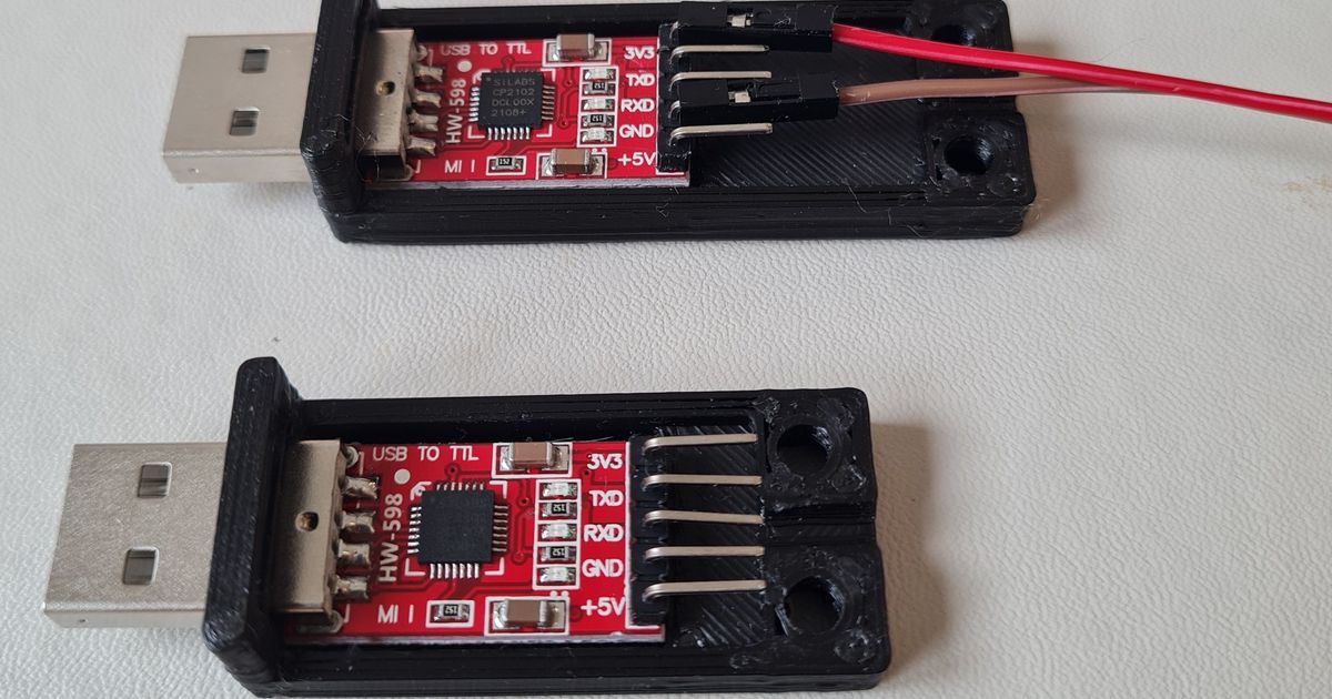 FTDI CP2102 USB to TTL Adapter HW598 Case (Thingiverse Remix) by Andy L ...