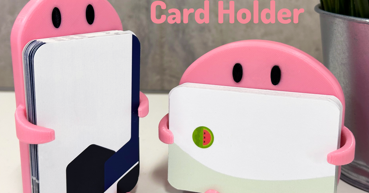 Cute Sitting Card Holder by TomoDesigns | Download free STL model ...