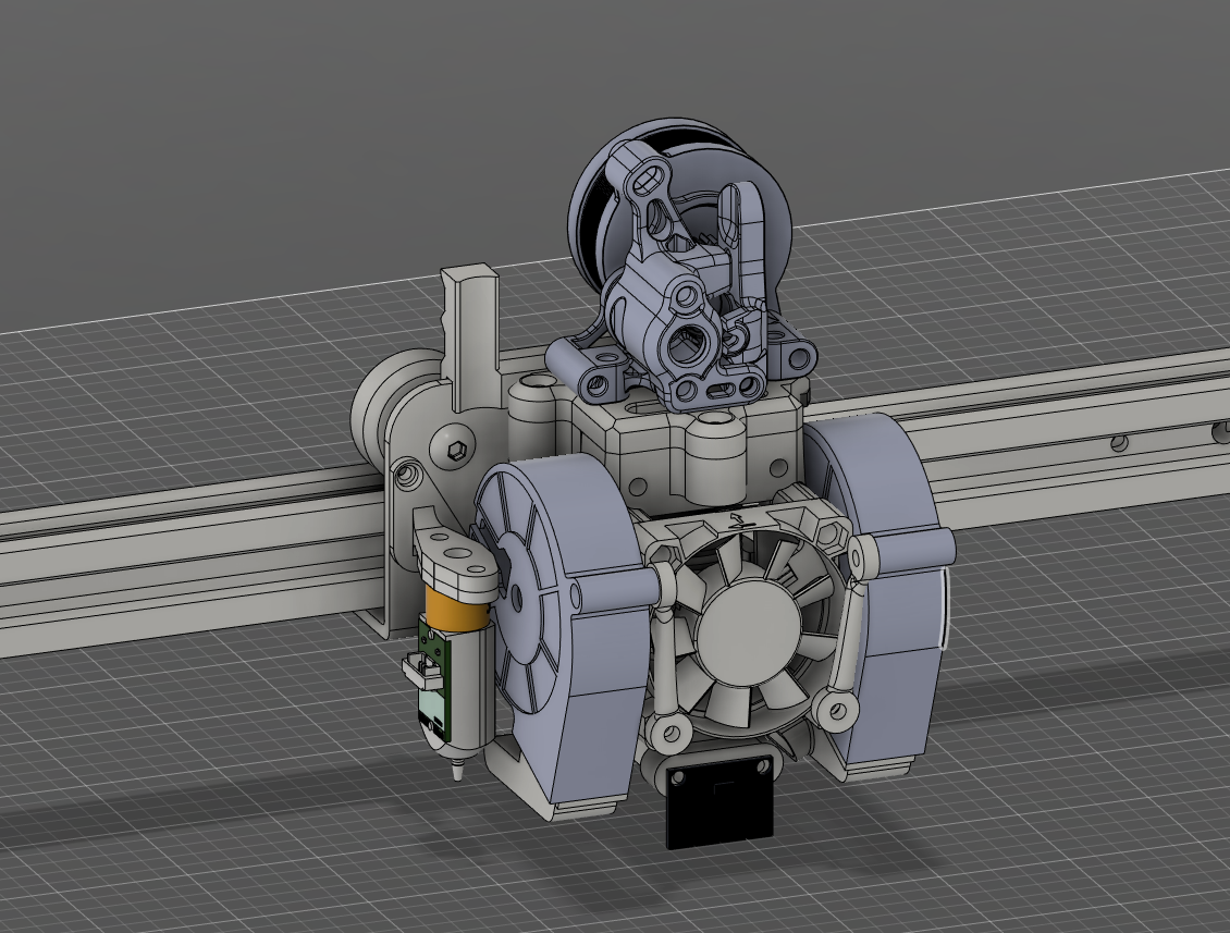 Ugly Ender 3 v2 toolhead with sherpa mini + sherpa micro + dual 5015 ...