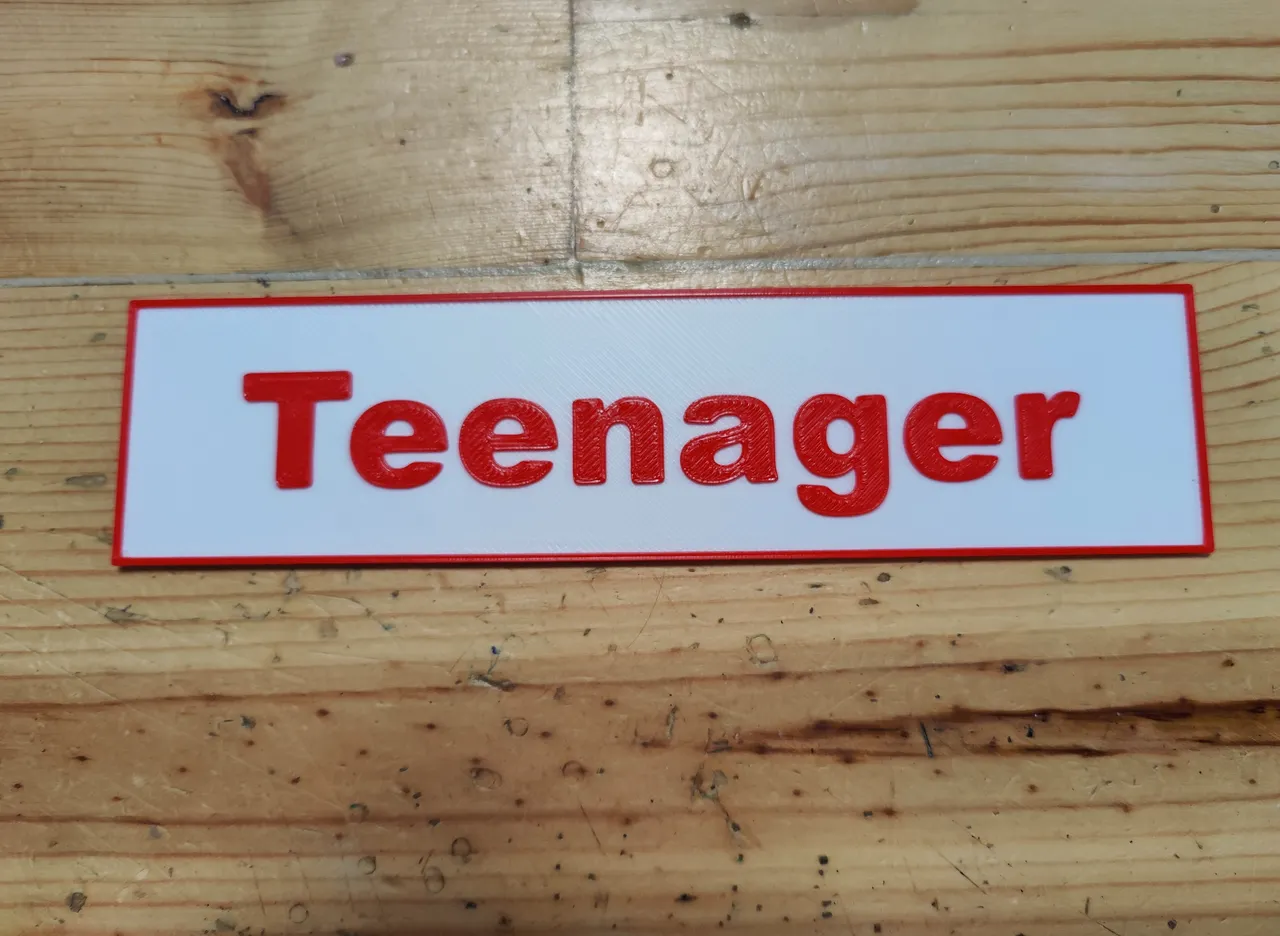 Teenager Sign by MadTNOTN | Download free STL model | Printables.com
