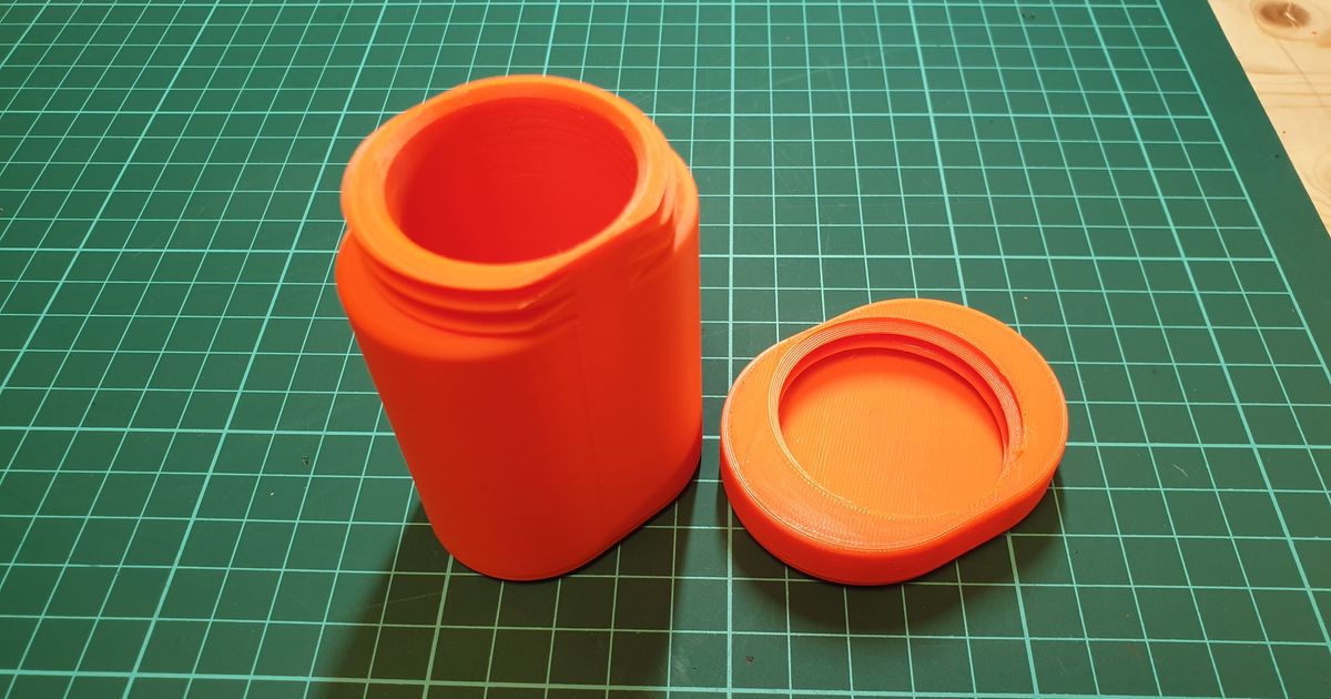 Oval Screwable Container by Lukas | Download free STL model ...