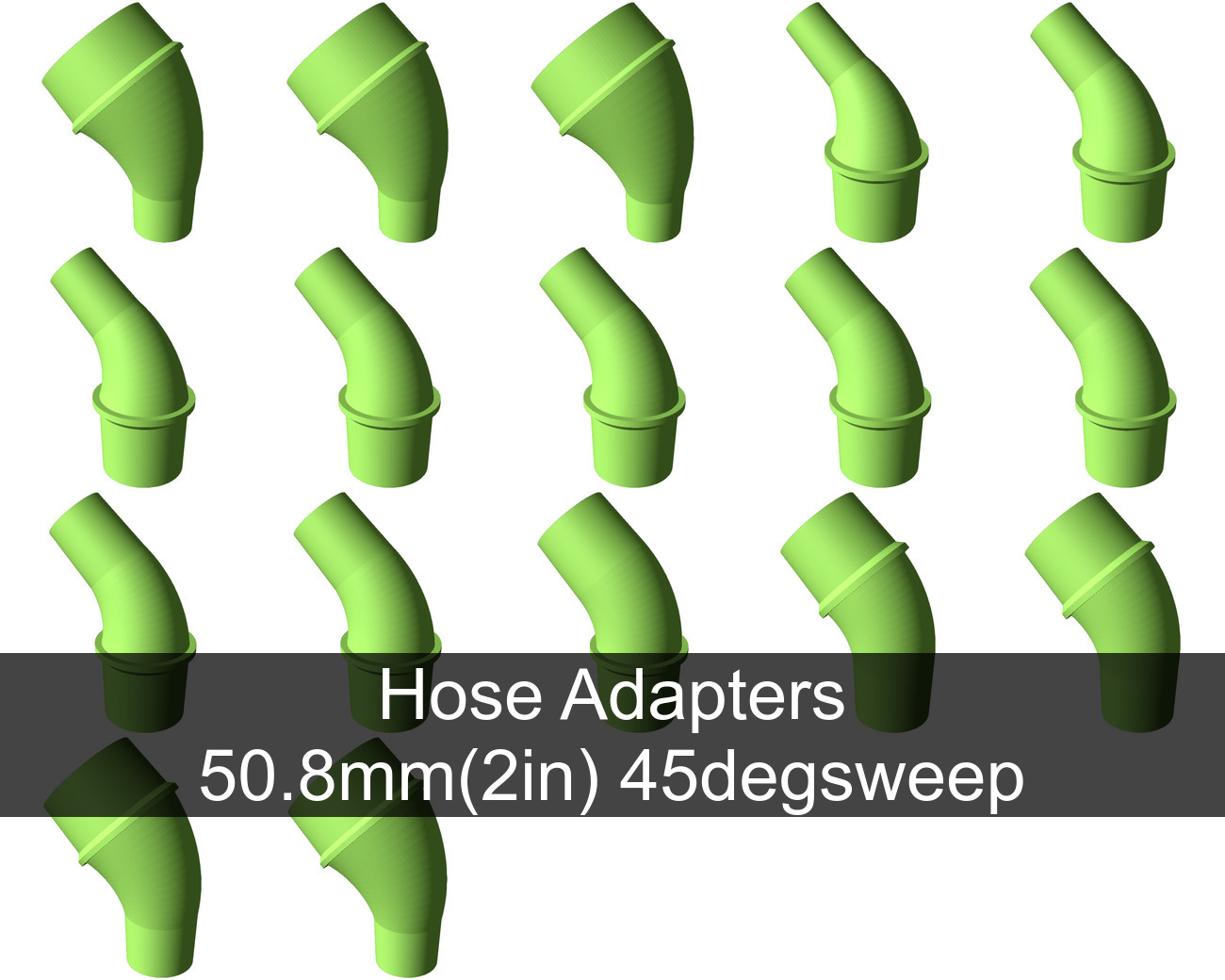 45° tapered elbow vacuum hose adapters for all common sizes by Max ...