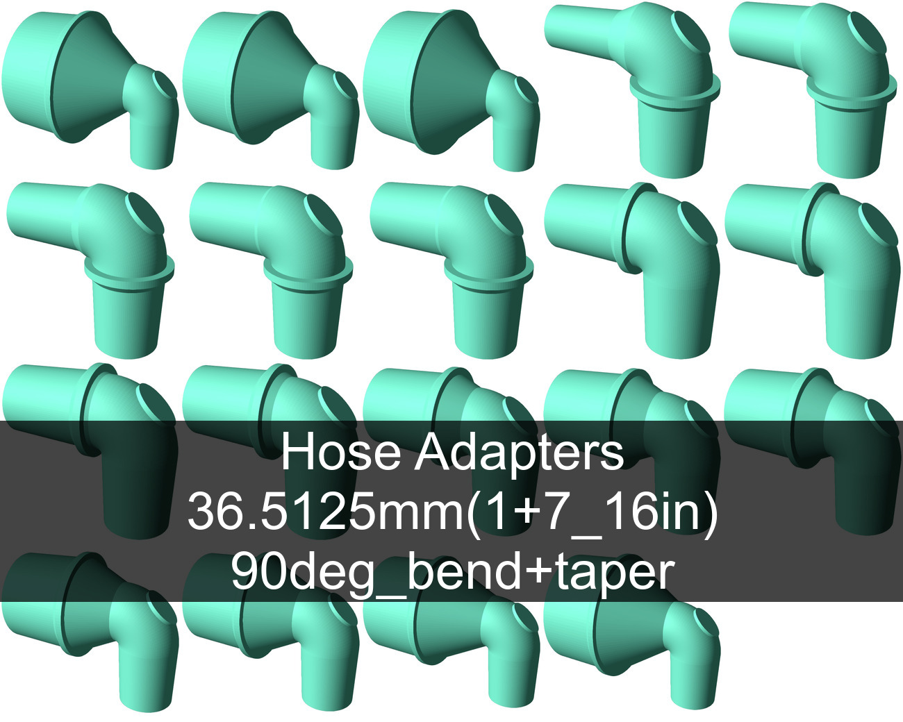 90° elbow vacuum hose adapters for all common sizes by Max | Download ...