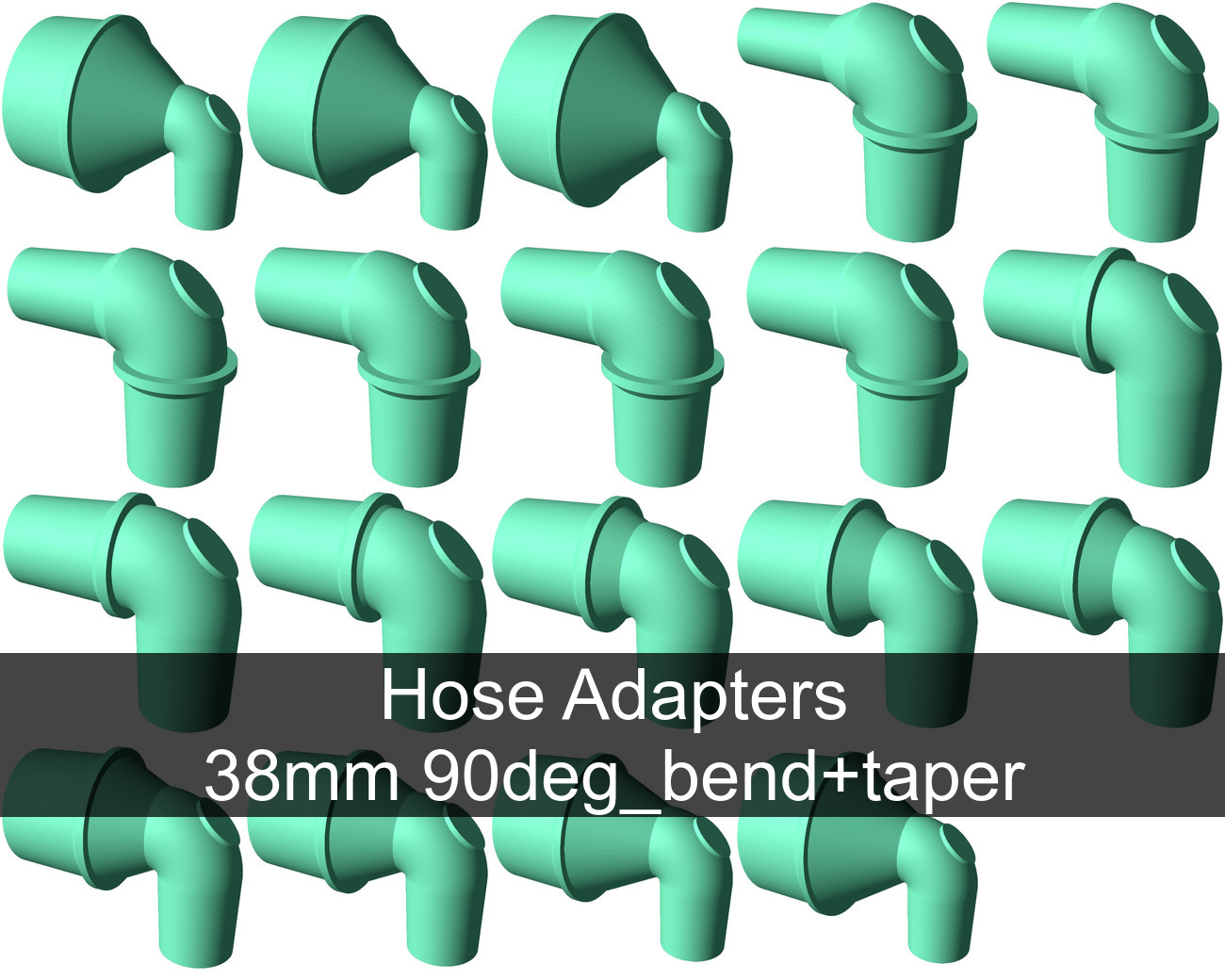 90° elbow vacuum hose adapters for all common sizes by Max | Download ...