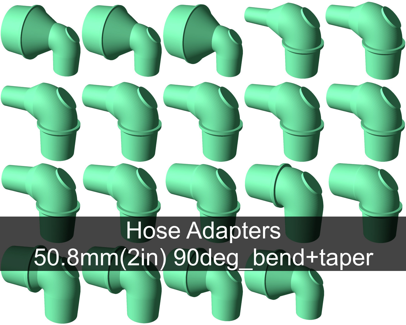 90° elbow vacuum hose adapters for all common sizes by Max | Download ...
