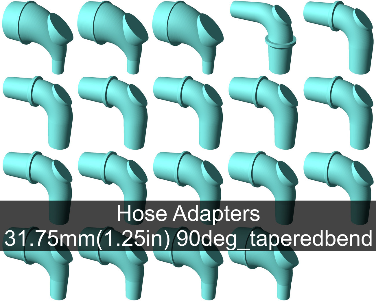 90° tapered elbow vacuum hose adapters for all common sizes by Max ...