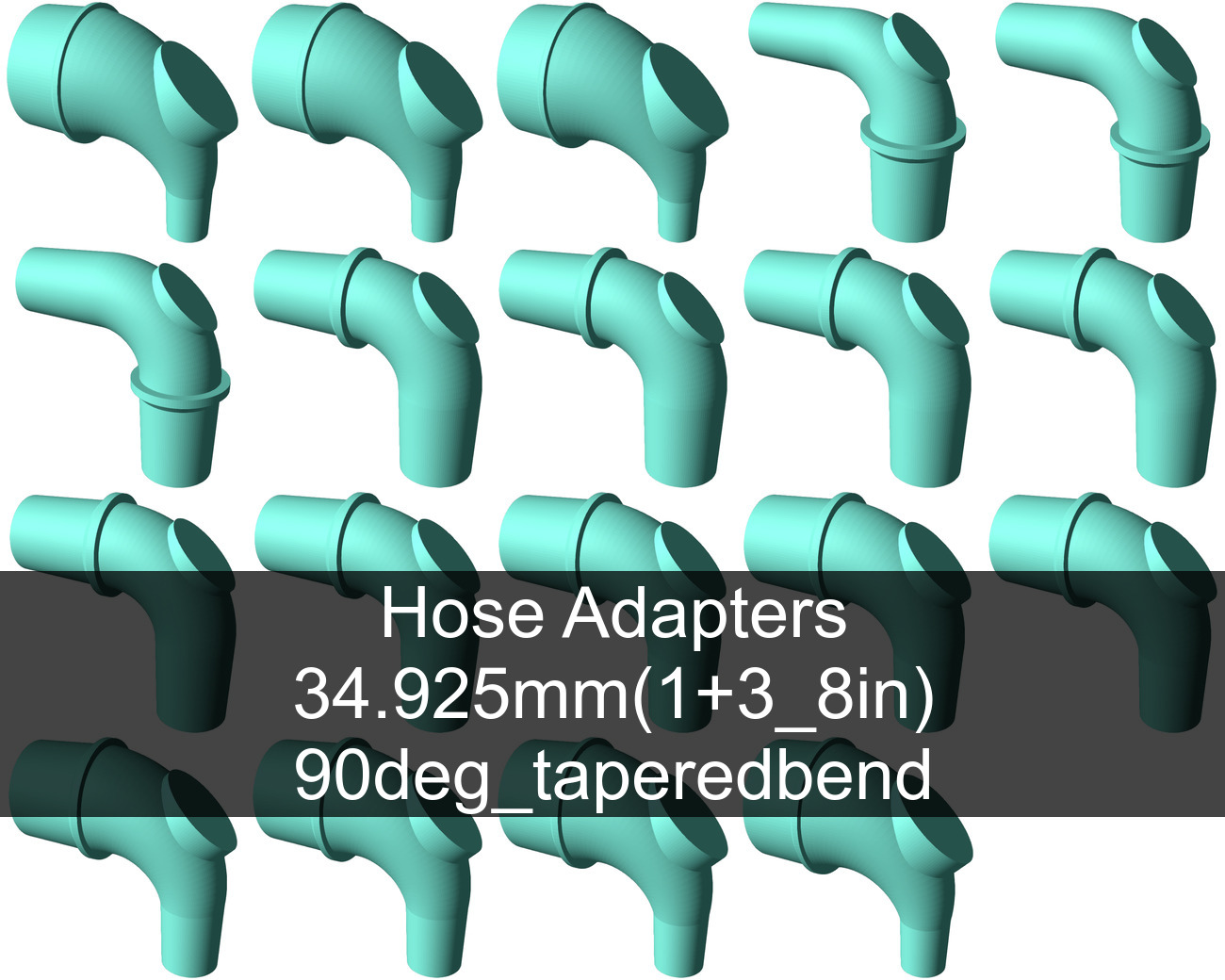 90° tapered elbow vacuum hose adapters for all common sizes by Max ...